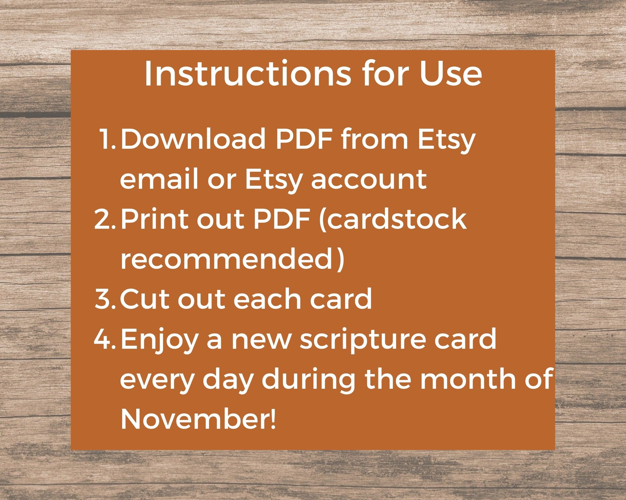 Thanksgiving Scripture Cards Printable, 30 Days of Gratitude Bible ...