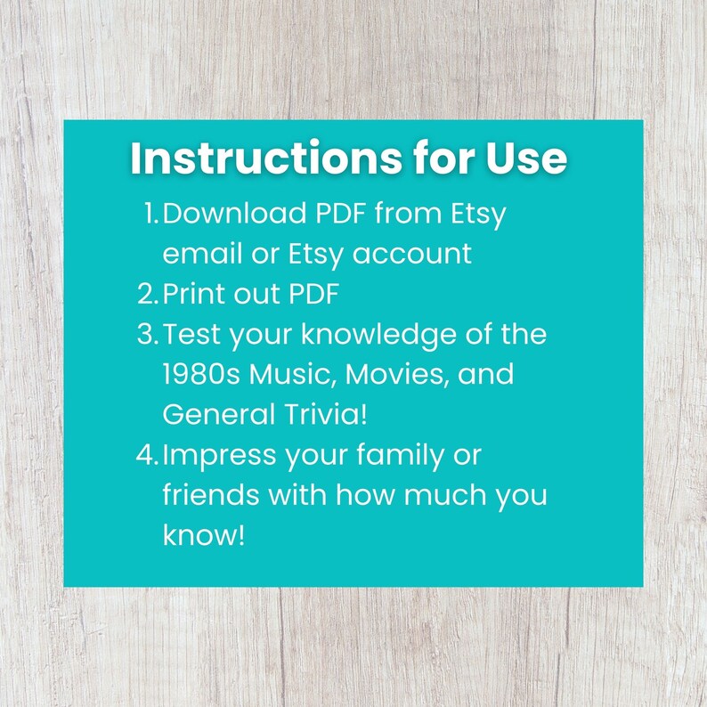 80s Trivia Game Bundle, 80s Music Trivia, 80s Movie Trivia, 80s Party ...