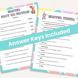 Easter Games Bundle, Printable Easter Games for Kids and Adults, Easter ...