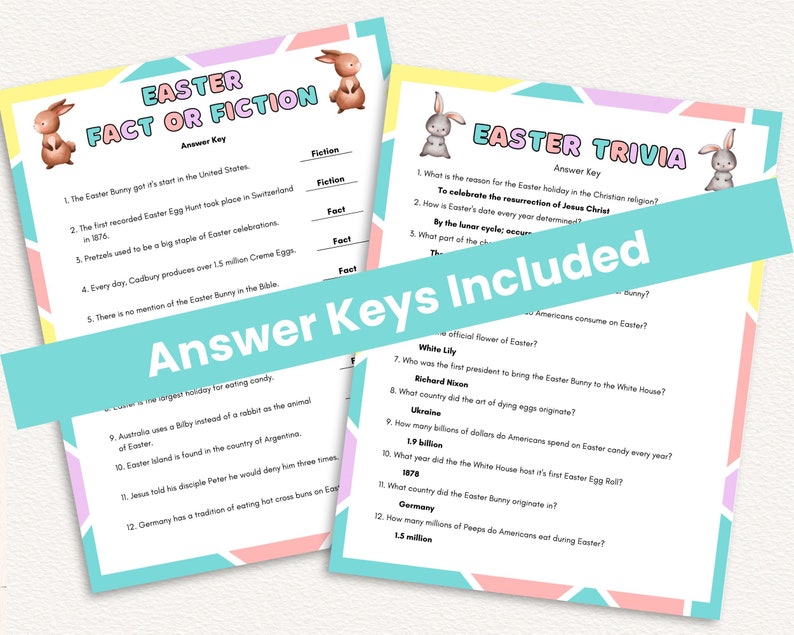 Easter Games Bundle, Printable Easter Games for Kids and Adults, Easter ...