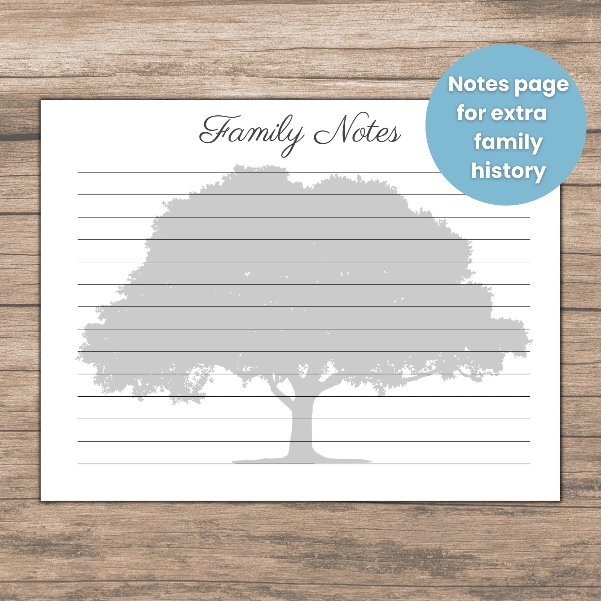 Family Tree Template 4 Generation, Editable Family Tree Template, Great ...