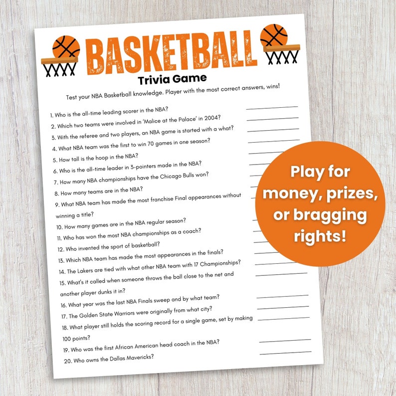 Basketball Trivia Game, Basketball Games, Sports Trivia, Basketball ...