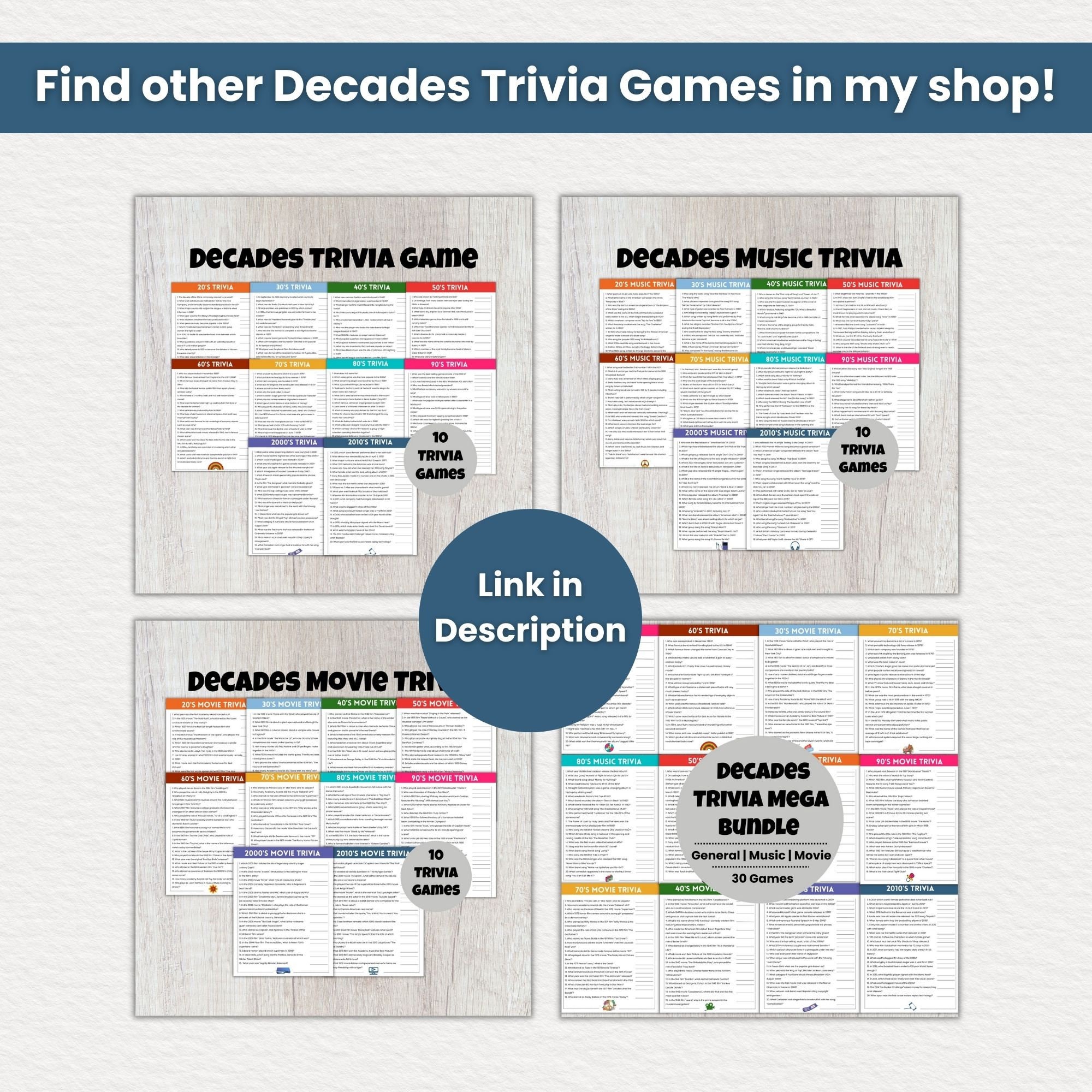 2010s Trivia Game Bundle, 2010s Music Trivia, 2010s Movie Trivia, 2010s ...