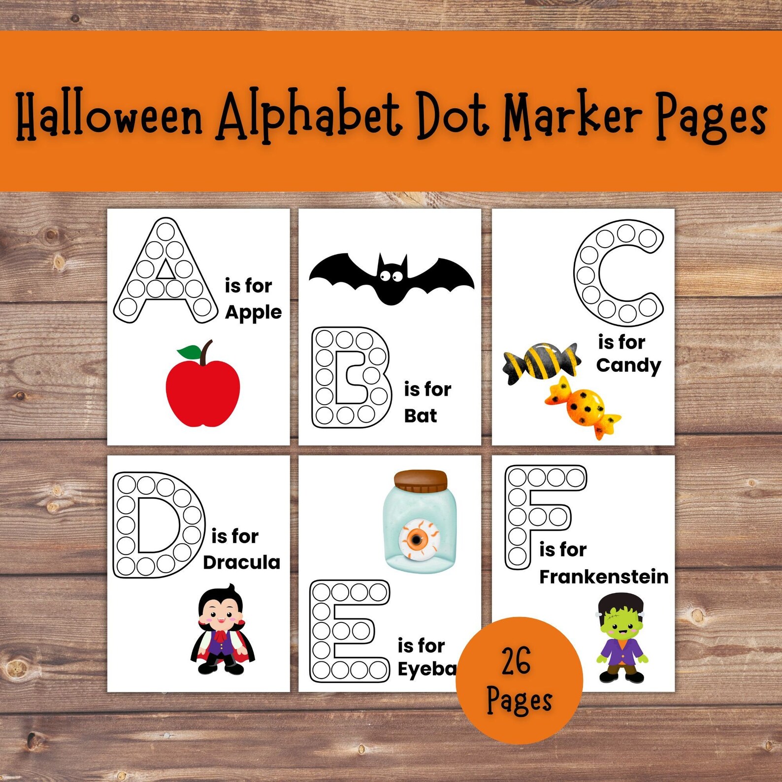 Halloween Dot Marker Printable With Halloween Alphabet Letter Dot ...