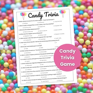 Candy Trivia Game, Printable Candy Trivia, Candy Game, Food Trivia ...