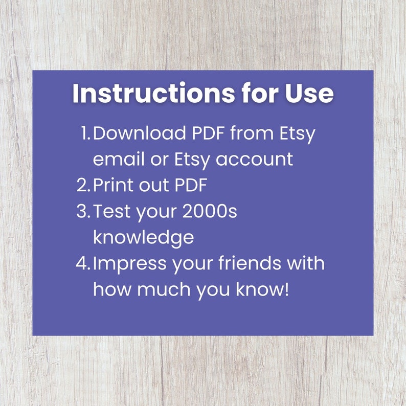 2000s Trivia Game, 2000s Theme Party Game, Decades Trivia, Trivia Game ...