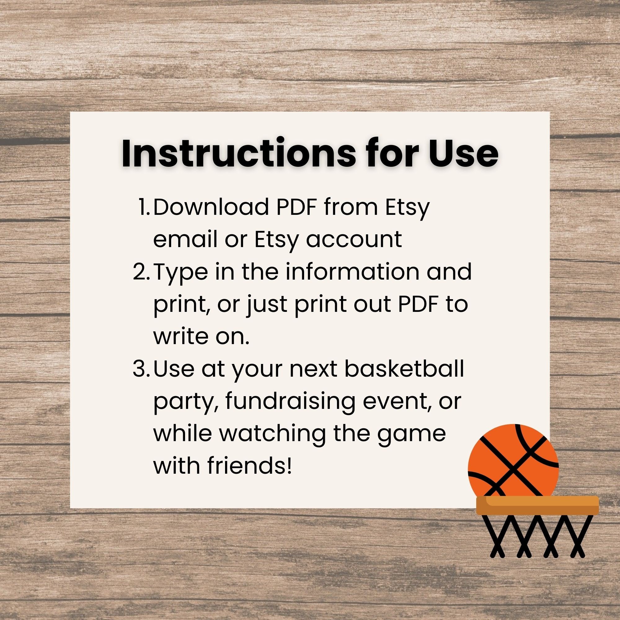 Editable Basketball Squares Game Printable, Basketball Fundraiser ...
