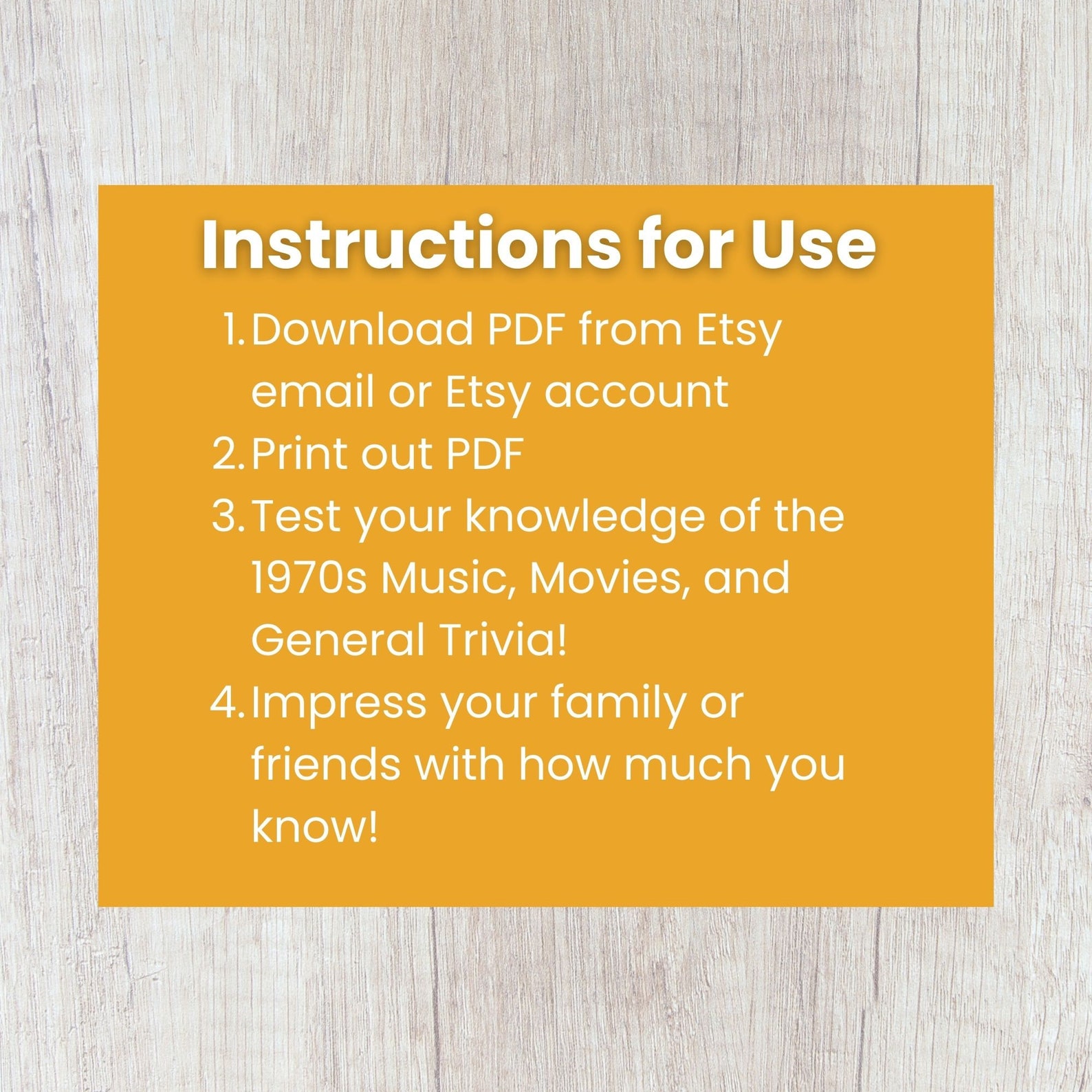 70s Trivia Game Bundle, 70s Music Trivia, 70s Movie Trivia, 70s Party ...