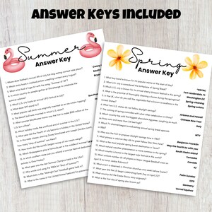 Seasonal Trivia Game Bundle, the Four Seasons Trivia Games, Winter ...