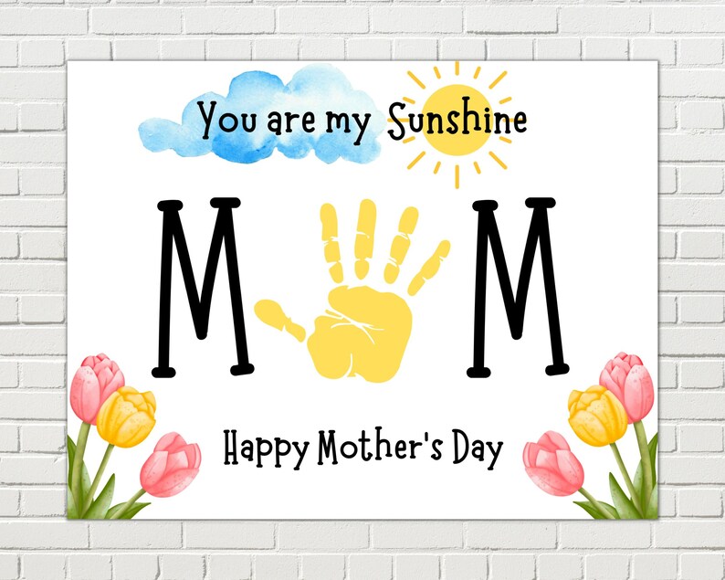 Mothers Day Handprint Craft for Kids Mothers Day Handprint - Etsy