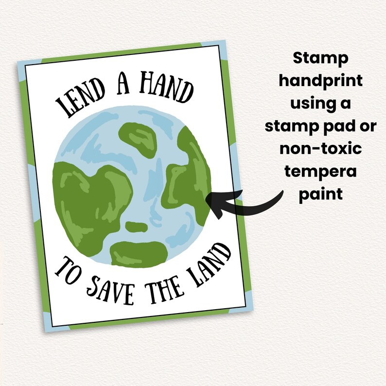 Earth Day Handprint Art Craft, Earth Day Handprint Art for Kids ...