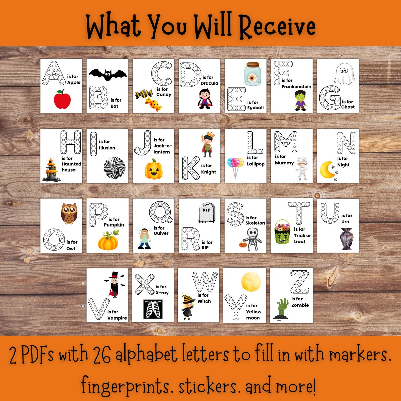 Halloween Dot Marker Printable With Halloween Alphabet Letter Dot ...