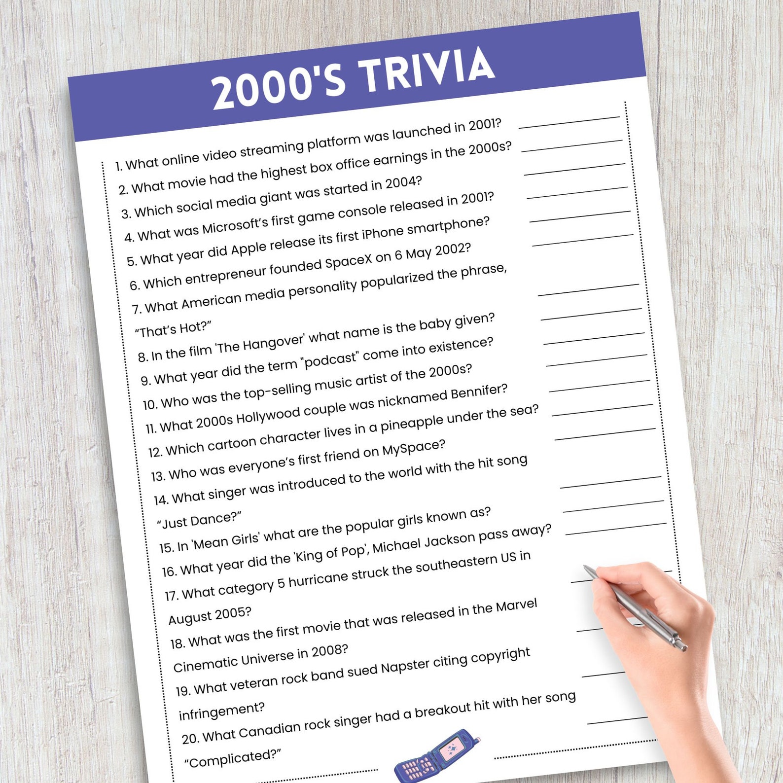 Decades Trivia Game, Trivia Questions, Pub Trivia, Adult Trivia ...