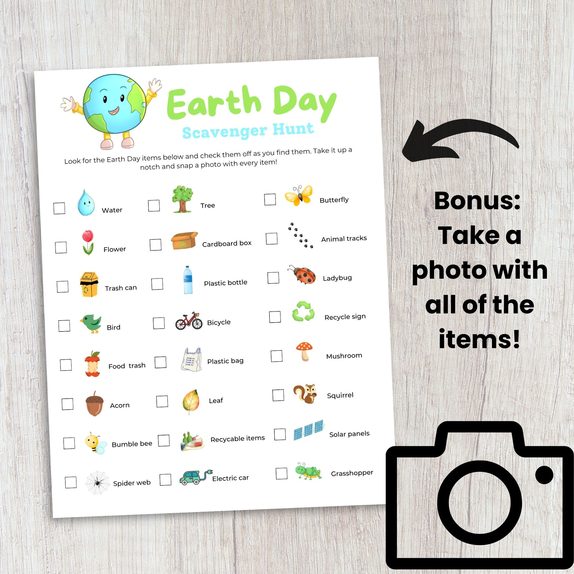 Earth Day Scavenger Hunt for Kids, Earth Day Activities for Kids ...