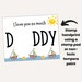 I Love You Daddy Handprint Art With Sailboat, Fathers Day Handprint ...