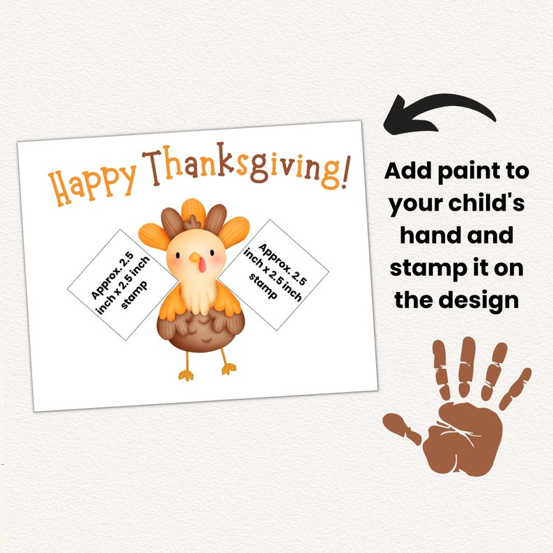 Happy Thanksgiving Handprint Craft, Toddler Thanksgiving Activity ...