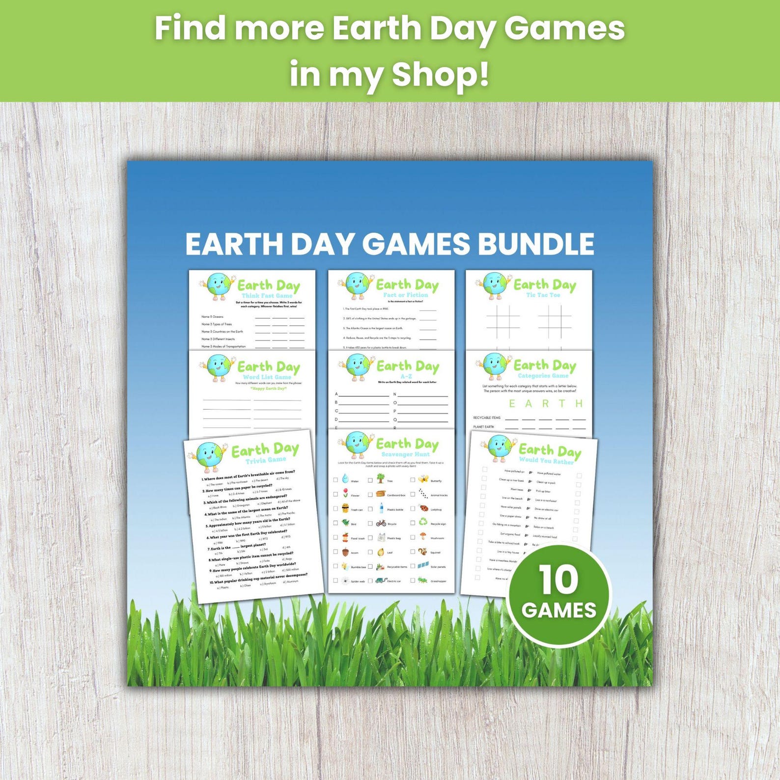 Earth Day Scavenger Hunt for Kids, Earth Day Activities, Outdoor Nature ...