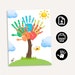 Family Tree Handprint Craft for Kids, Handprint Keepsake Gift ...