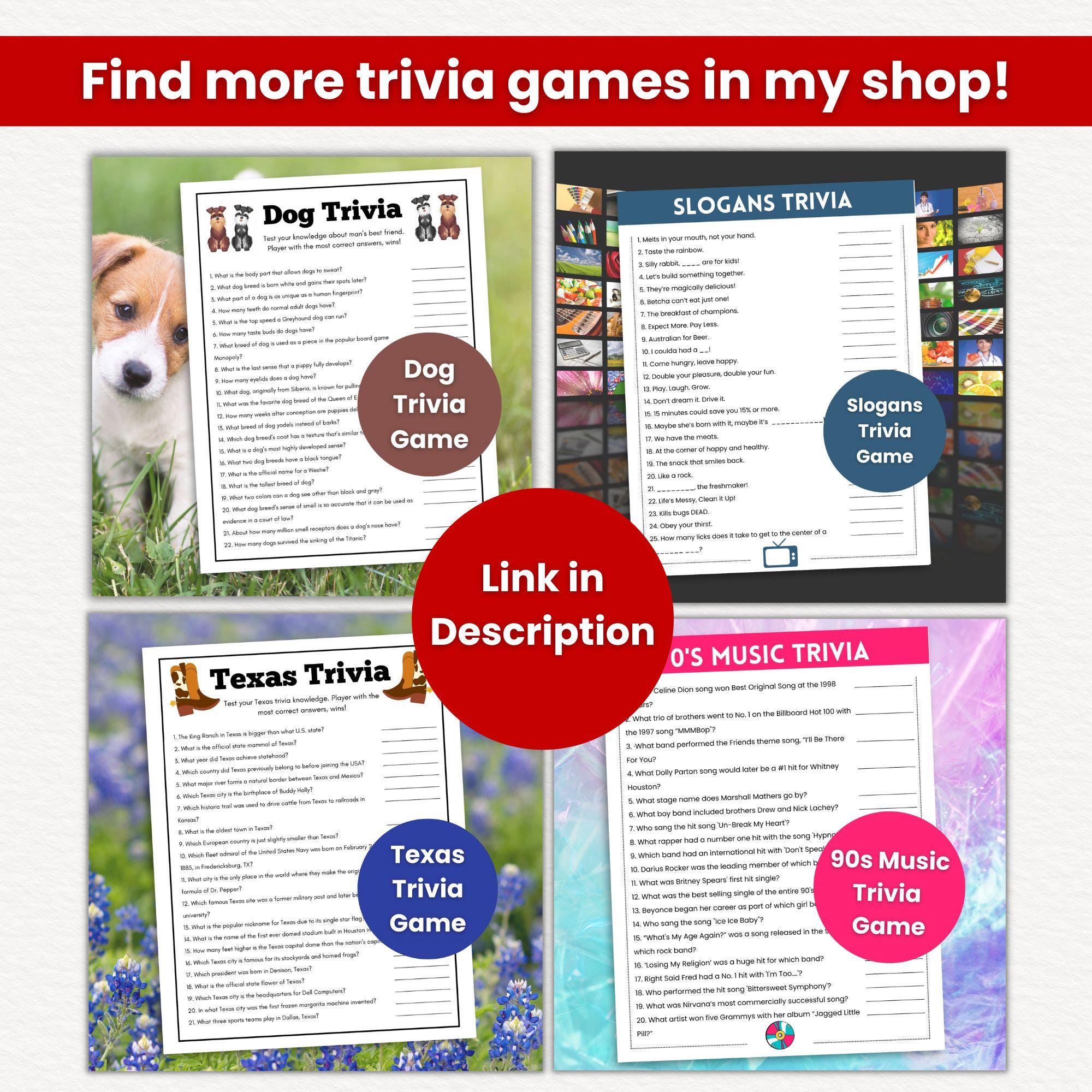 Taco Trivia Game, Fiesta Taco Trivia, Taco Party Game, Food Trivia ...