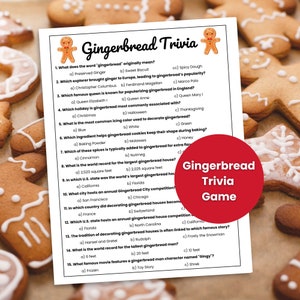 Gingerbread Trivia Game, Gingerbread Games, Christmas Trivia Game ...