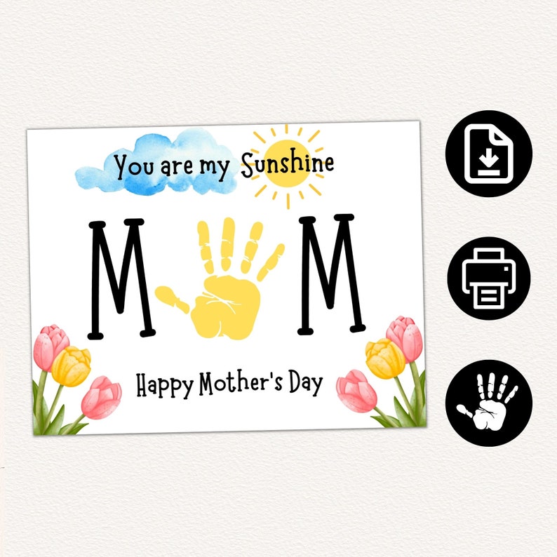 Mothers Day Handprint Craft for Kids, Mothers Day Handprint Art ...