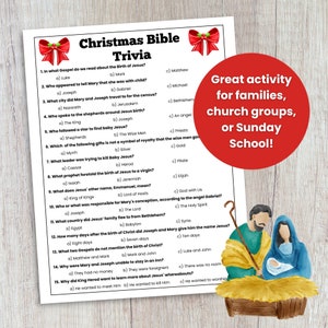 Christian Christmas Bible Trivia, Bible Trivia Quiz, Sunday School ...