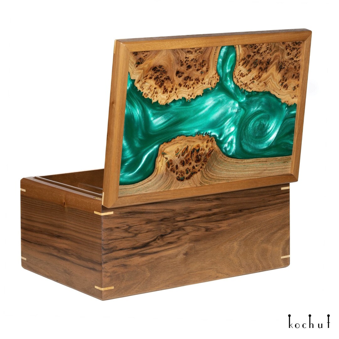 Unique Epoxy Watch Box for Men, Handcrafted Resin Case for 8 Watch ...