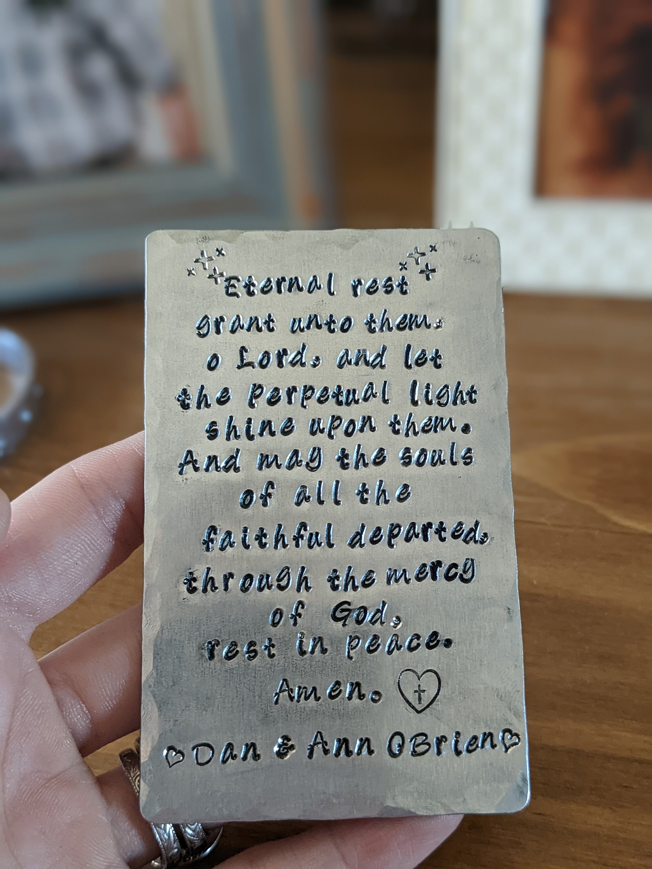 Eternal Rest Prayer Card - Etsy