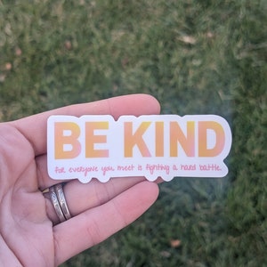 Be Kind Vinyl Sticker - Etsy