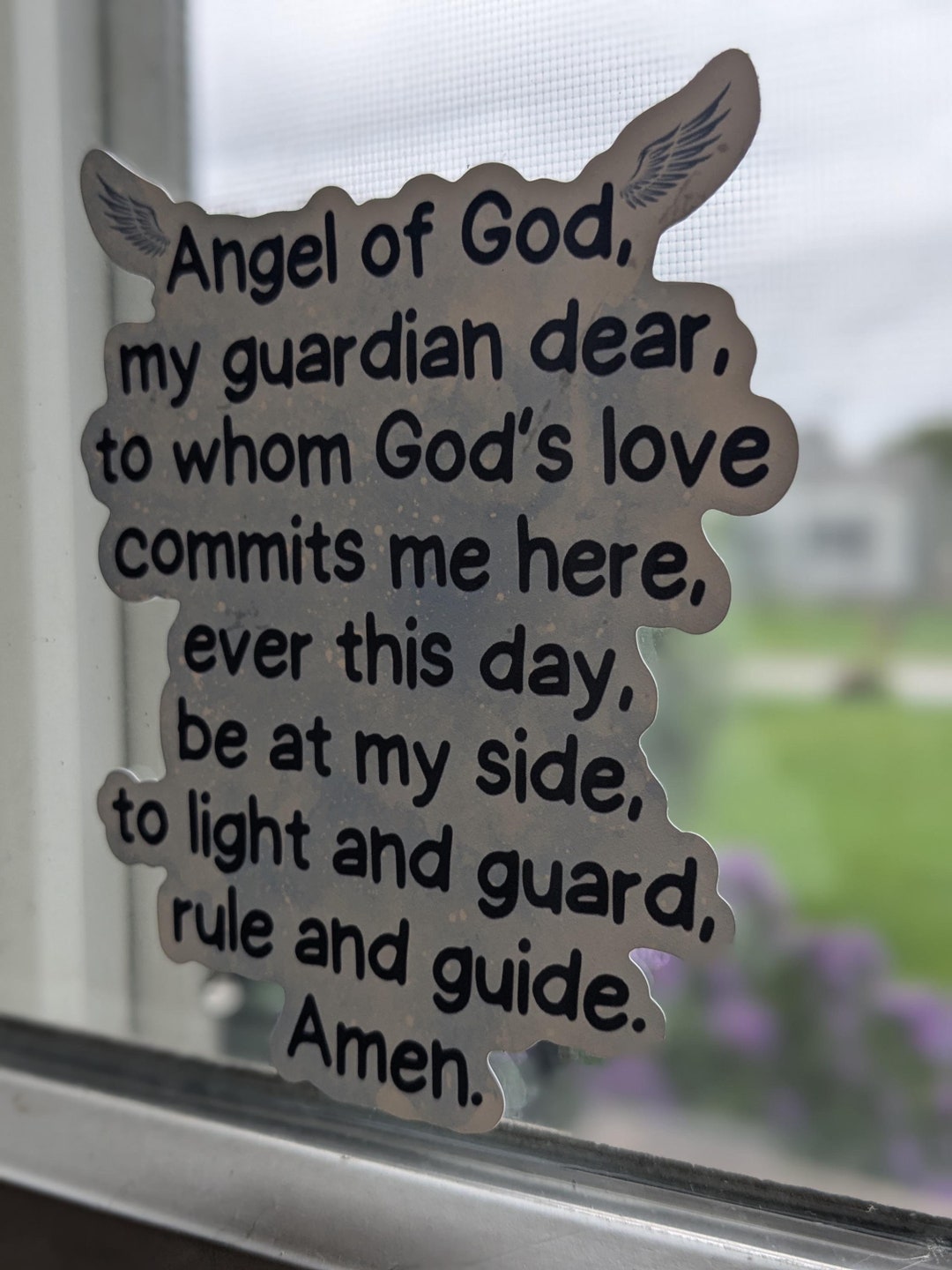 Guardian Angel Window Cling - Etsy