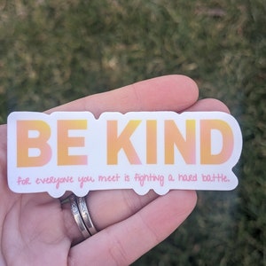 Be Kind Vinyl Sticker - Etsy