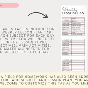 Digital Weekly Lesson Plan Spreadsheet - Etsy