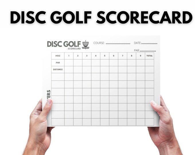 Disc Golf Score Card | Disc Golf Score Sheet | Disc Golf Printable PDF ...