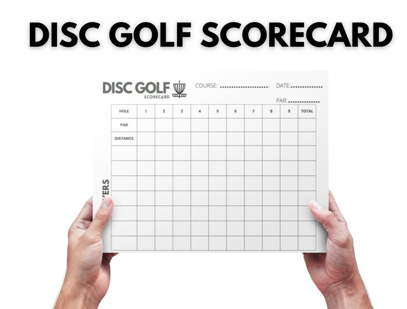 Disc Golf Score Card Disc Golf Score Sheet Disc Golf Printable PDF - Etsy