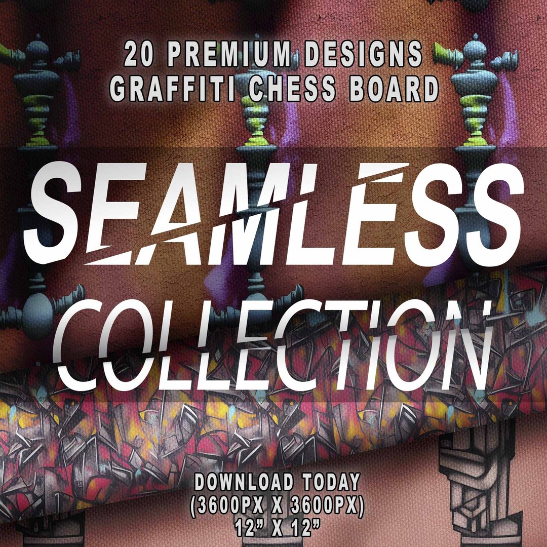 Graffiti Chess Board Print Patterns 20 Total PNG Files Collection ...
