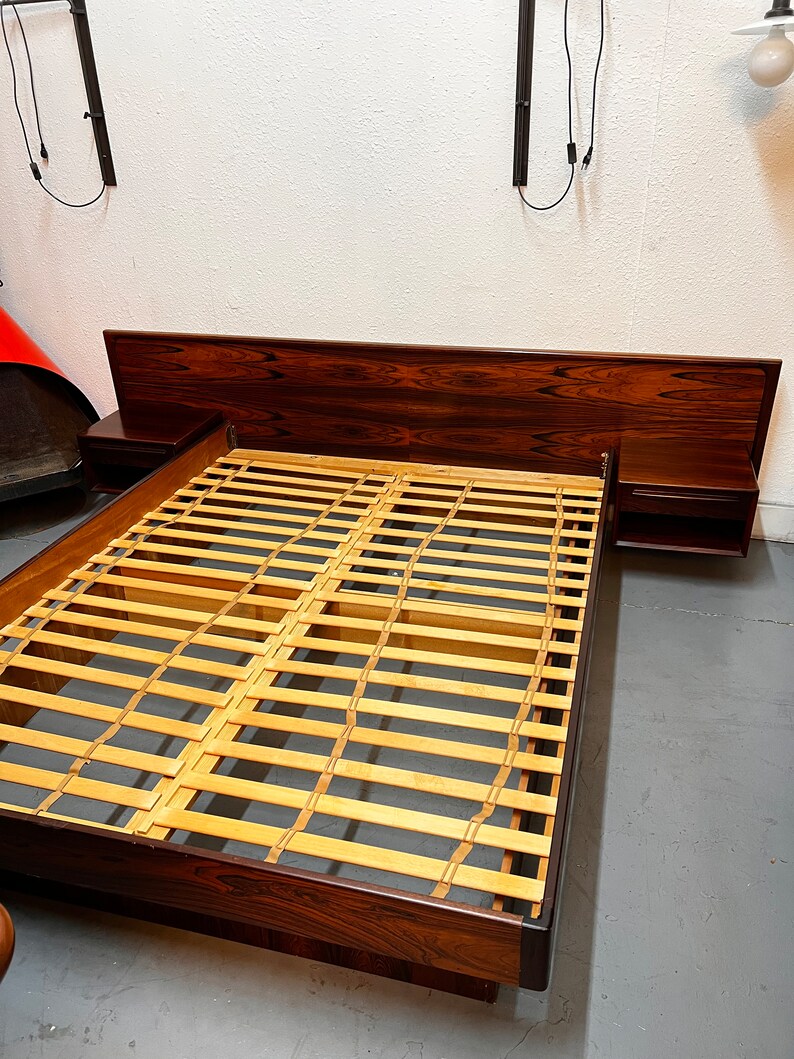 Brazilian Rosewood Mid Century Queen Platform Bed - Etsy