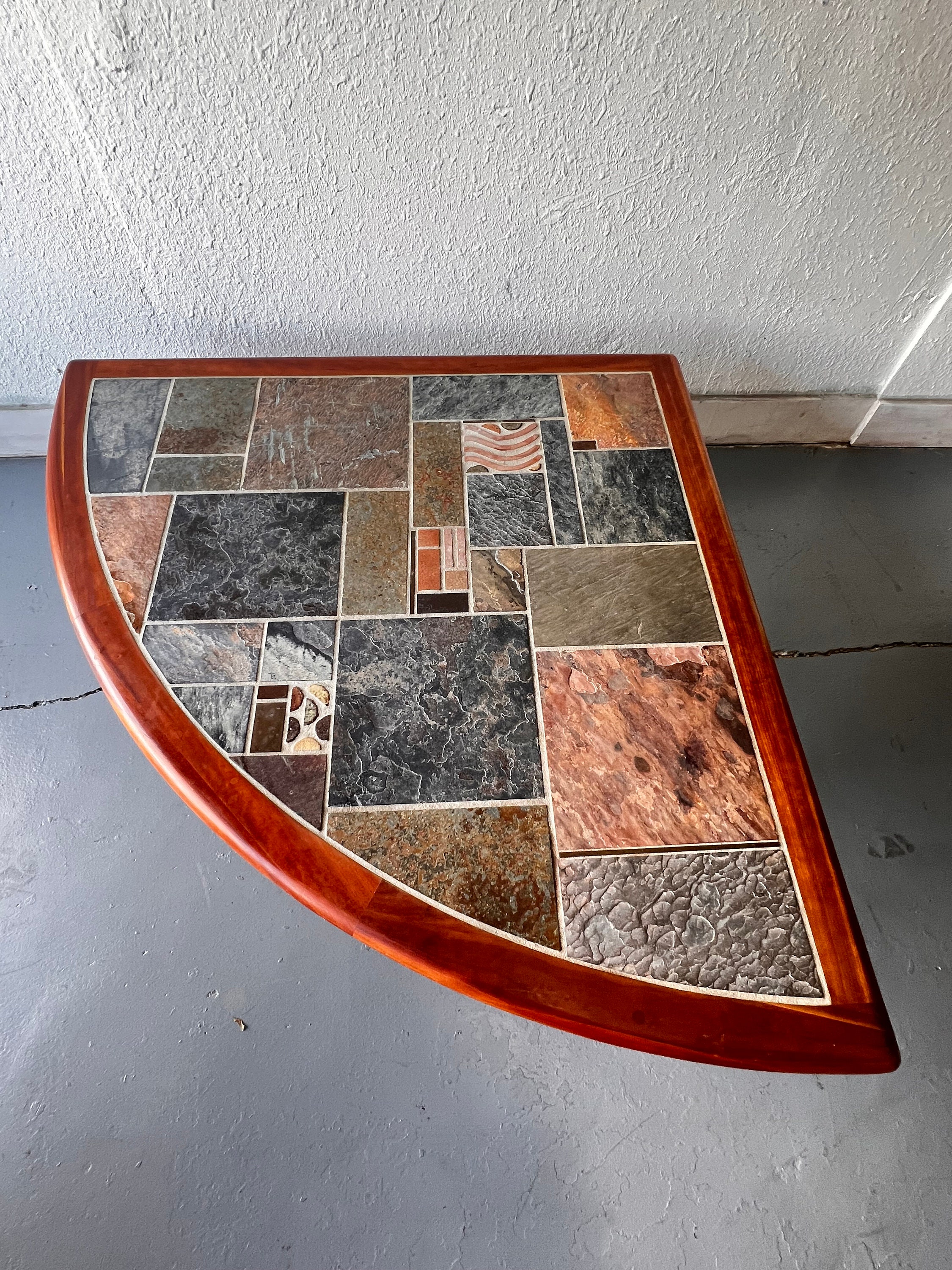 Danish Teak Tile Top Corner Coffee Table - Etsy