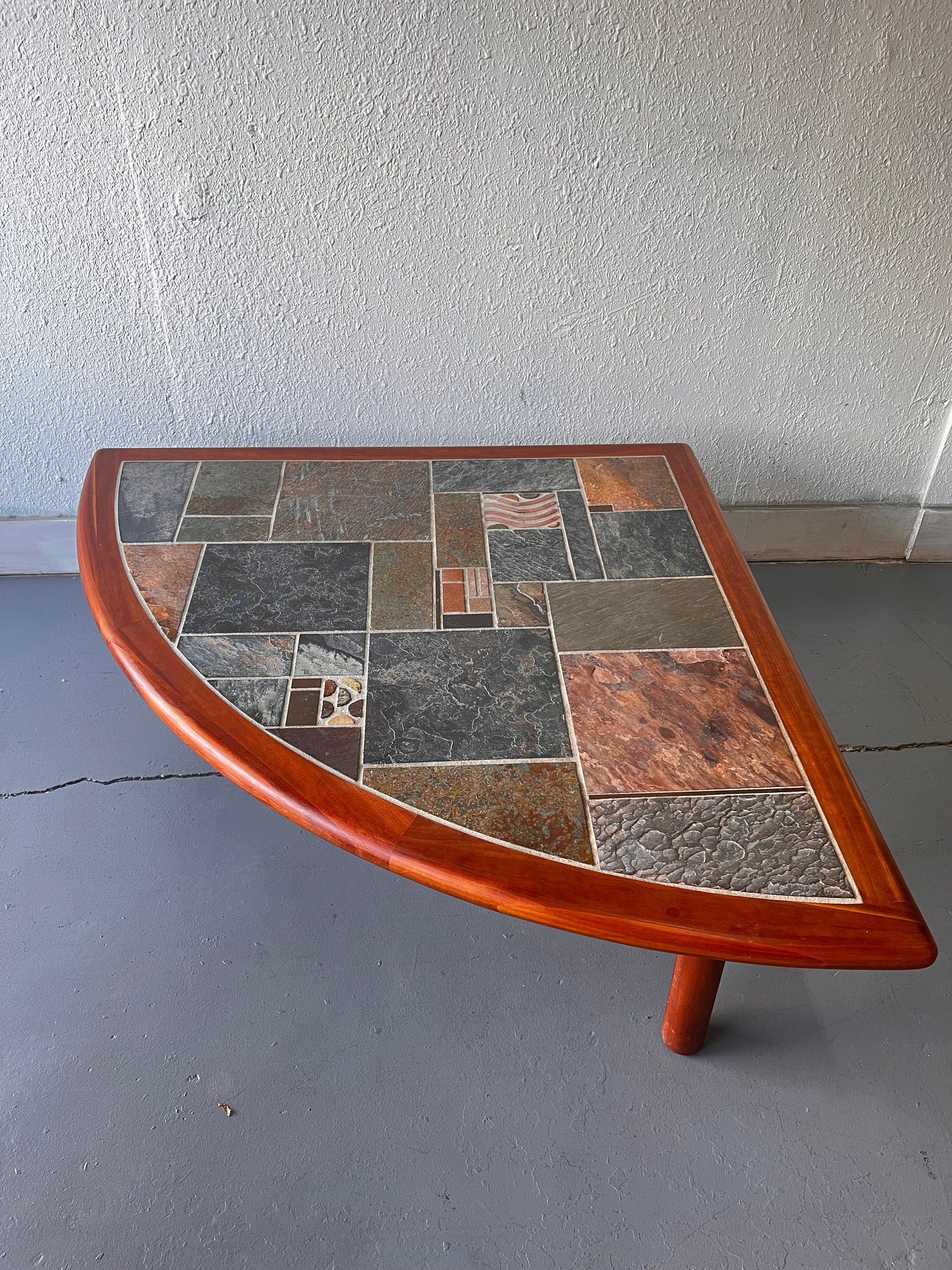 Danish Teak Tile Top Corner Coffee Table - Etsy