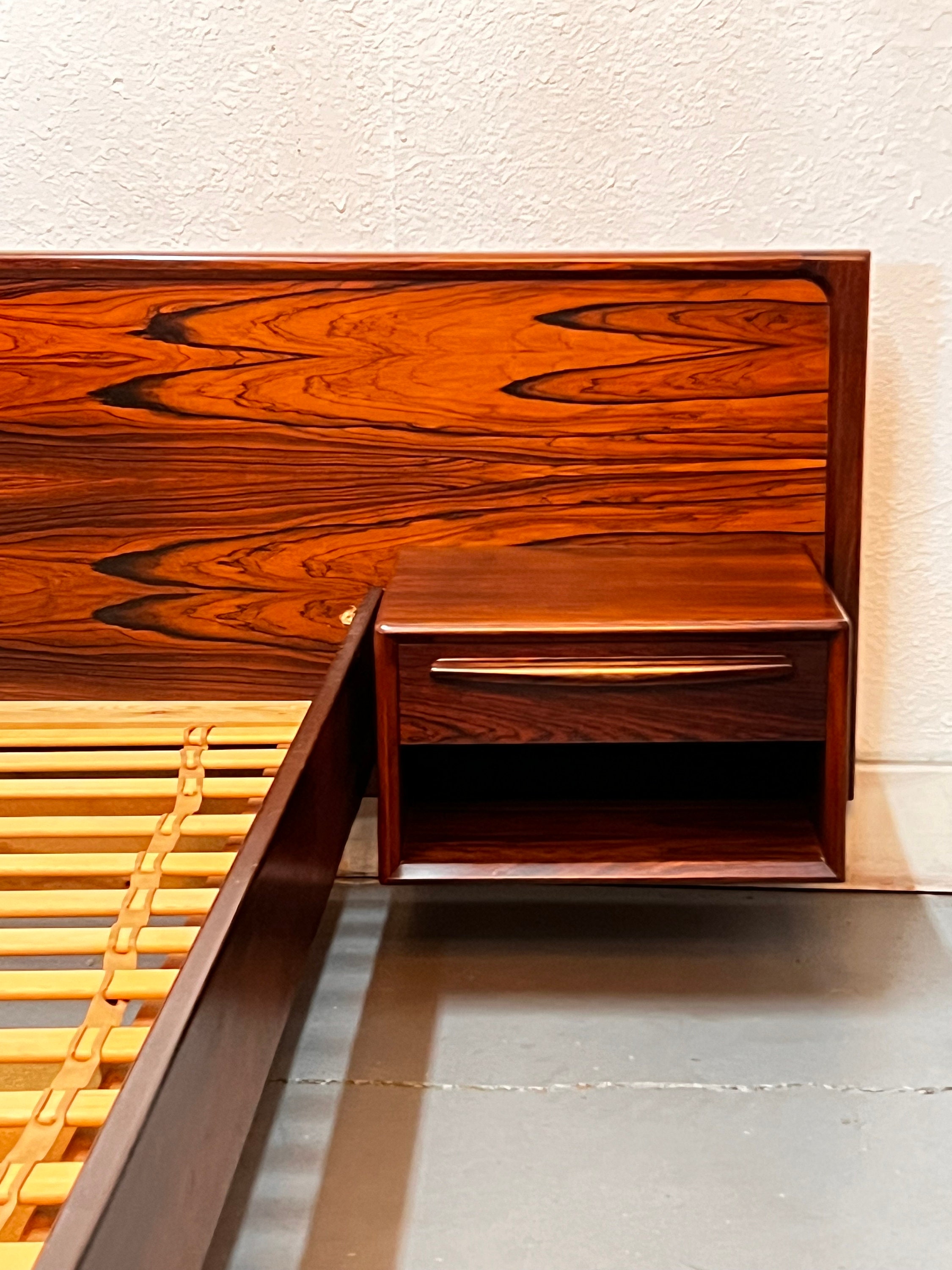 Brazilian Rosewood Mid Century Queen Platform Bed - Etsy