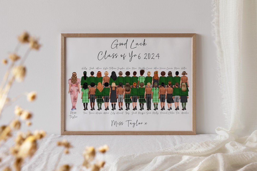 Whole School Class Portrait, End-of-year Goodbye or Thank You Gift for ...