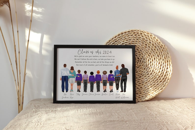 Whole School Class Portrait, End-of-year Goodbye or Thank You Gift for ...