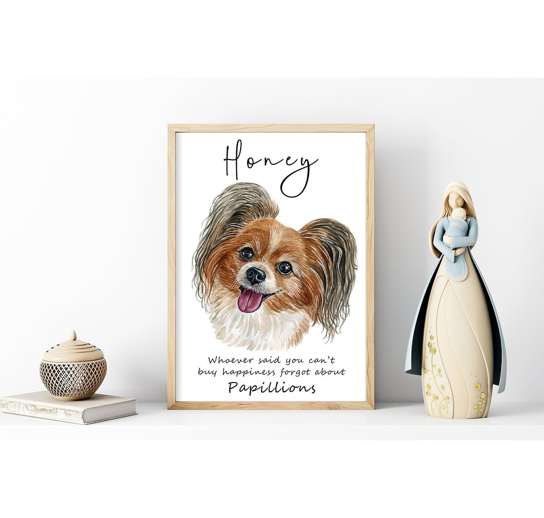 Toy Dog Breed Art Portraits of Papillon, Griffon, Pug, Poodle, Pinscher ...