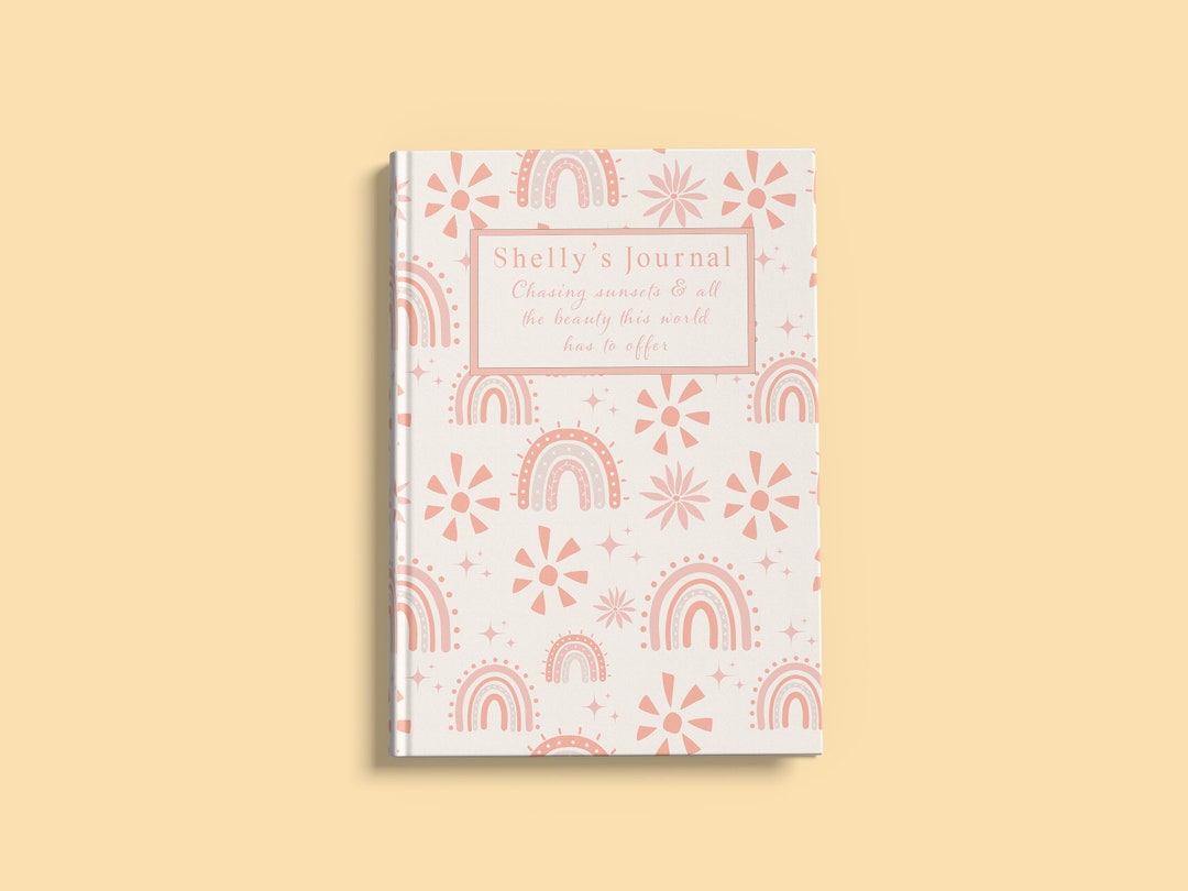 Personalised Smiley Face, Flower or Rainbow Journal - in Bright ...