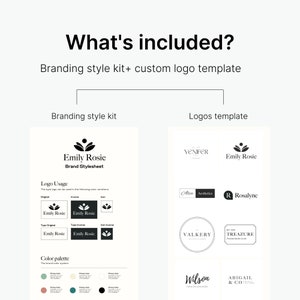 Branding Style Guide Kit Template Logo Design Canva - Etsy