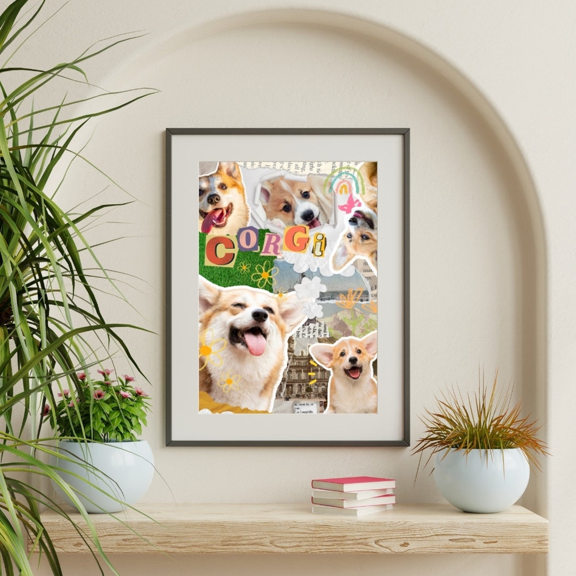 Corgi Collage Poster, High Quality Digital Print Home Decor, Pet ...