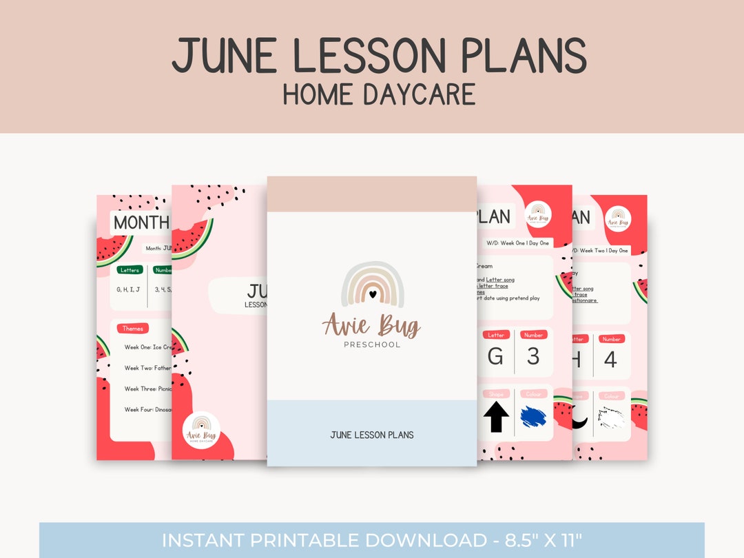 Home Daycare | Daycare Lesson Plans | June | Preschool Learning ...