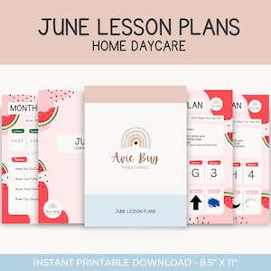 Home Daycare | Daycare Lesson Plans | June | Preschool Learning ...