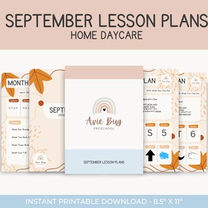 September Toddler Lesson Plan - Etsy