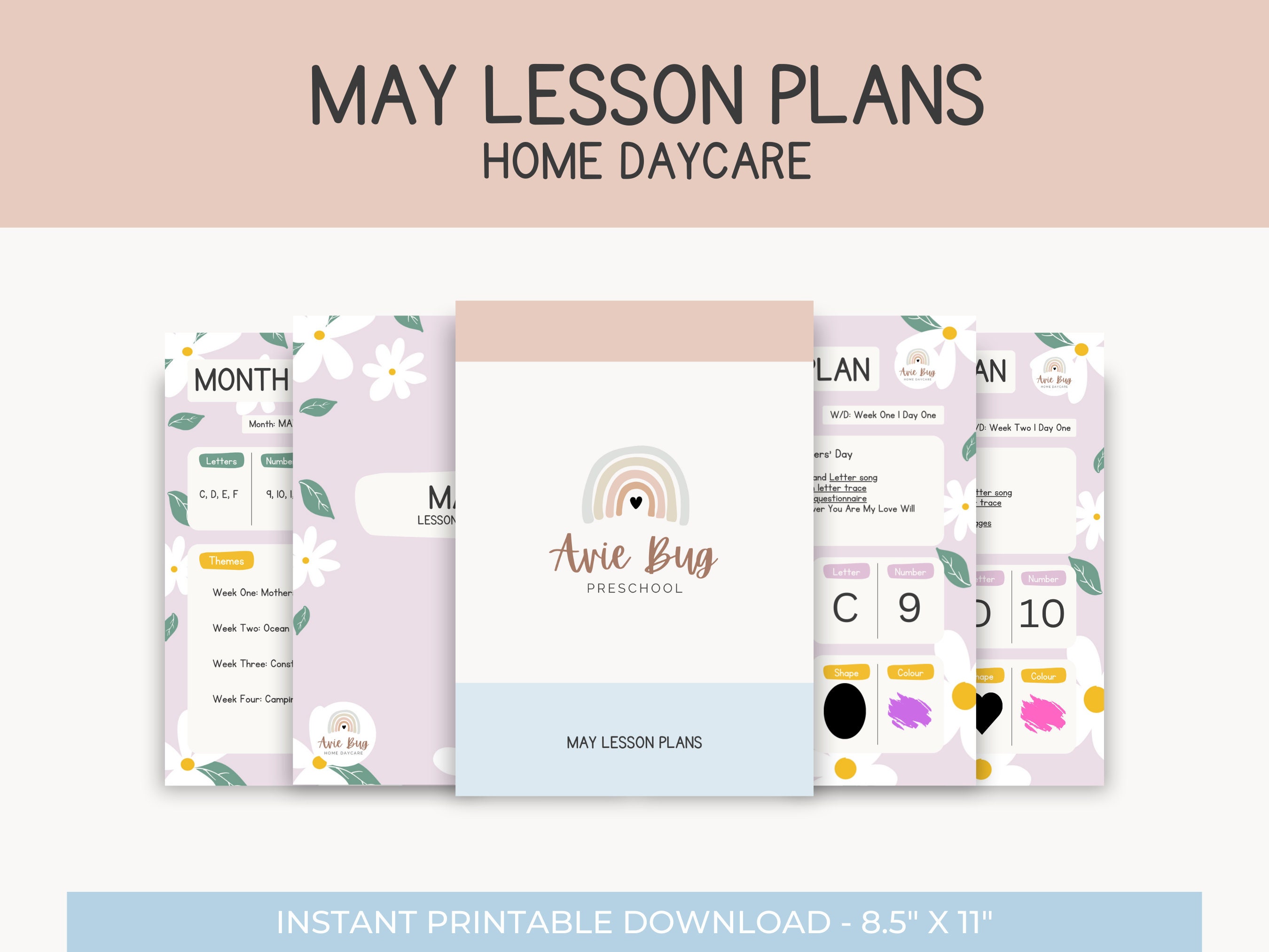 May Daycare Lesson Plans: Preschool & Toddler Learning (digital ...