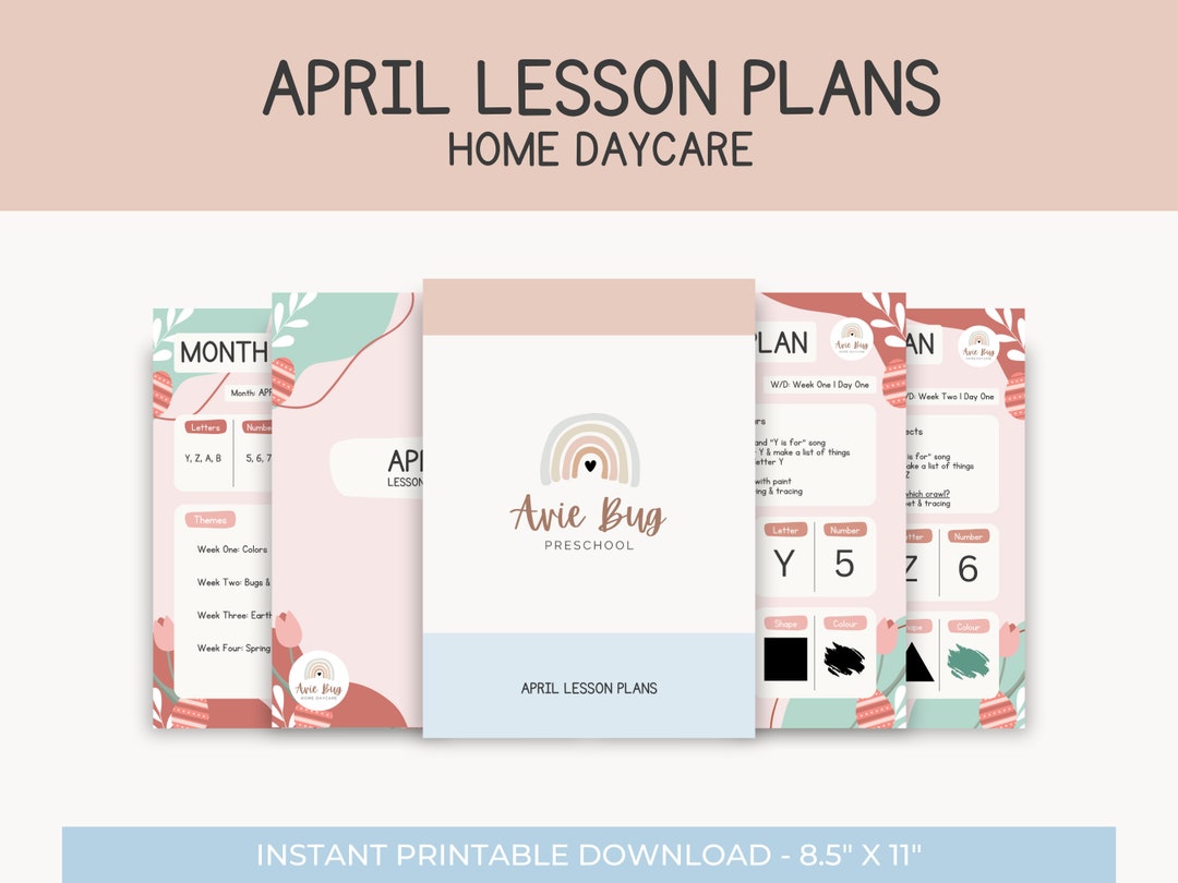 Home Daycare | Daycare Lesson Plans | April | Preschool Learning ...